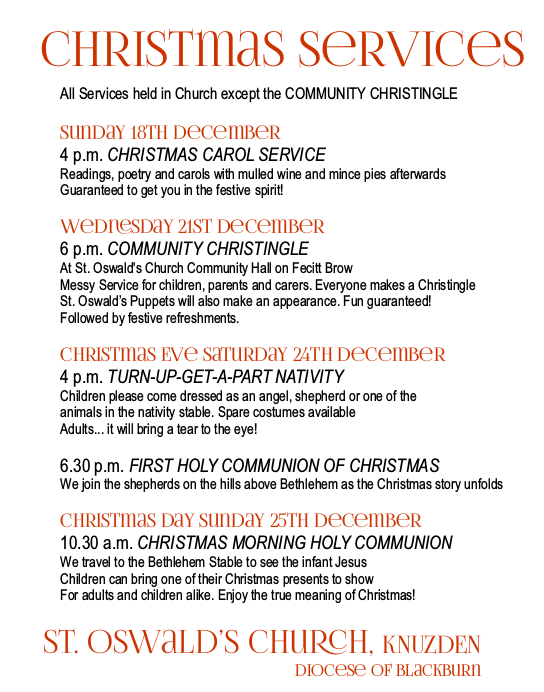 Christmas Services at St. Oswald’s | St Oswald's Church